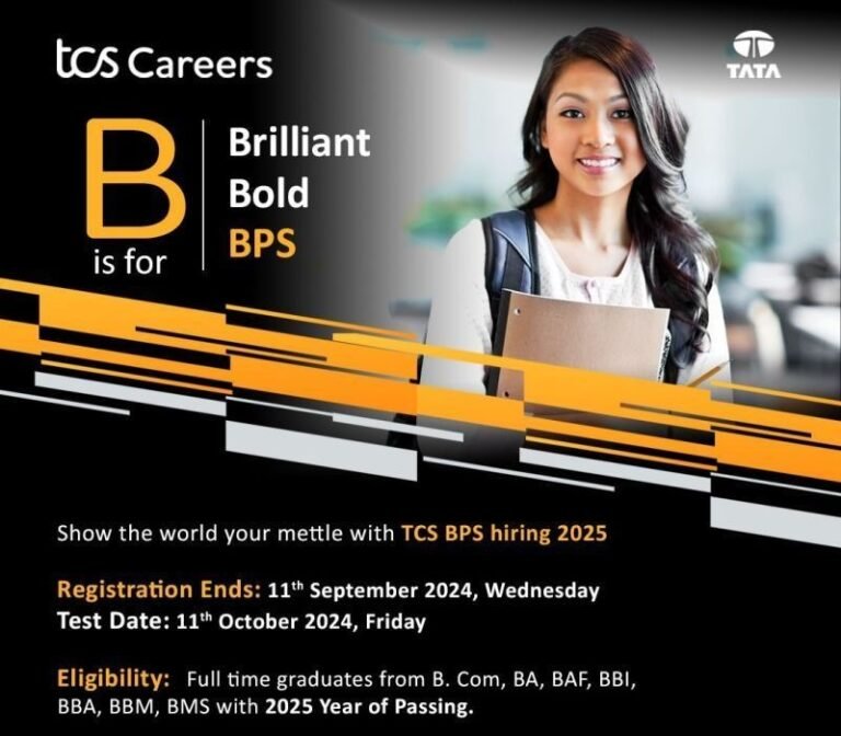 TCS BPS For 2025 Batch Recruitment: Apply for Entry-Level Roles Today!